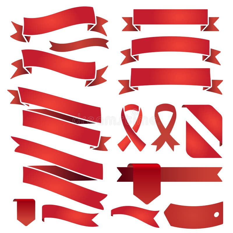 Set of Ribbons and Labels. Vector Stock Vector - Illustration of ...
