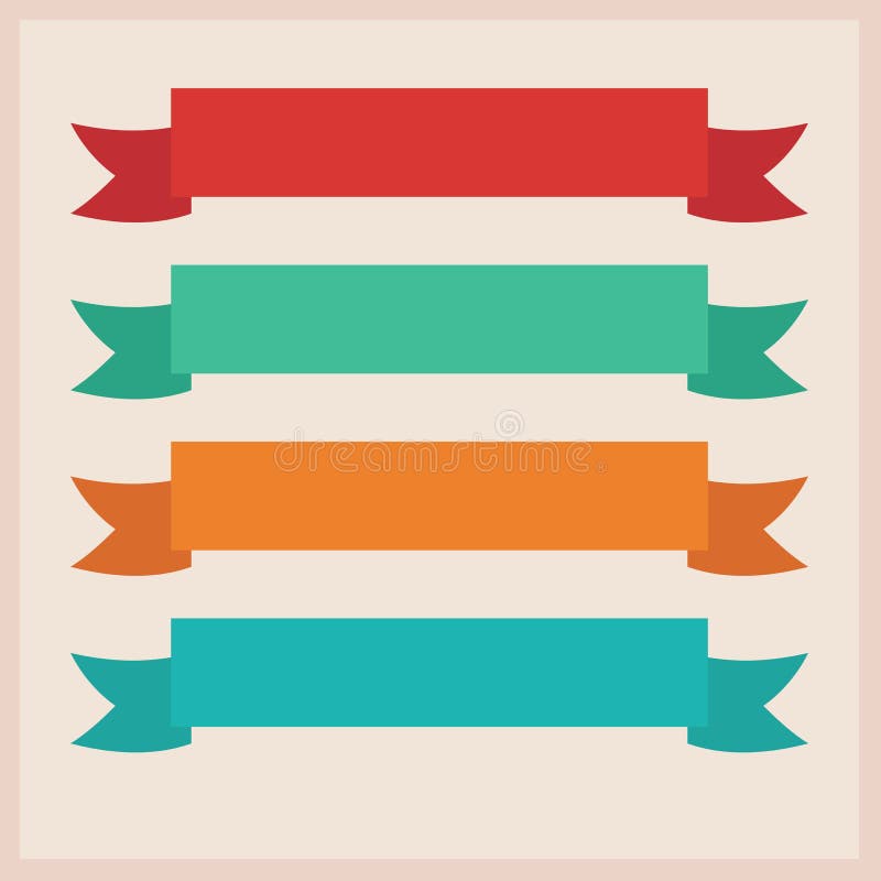 Set of Ribbons. Vector Illustration Stock Vector - Illustration of ...