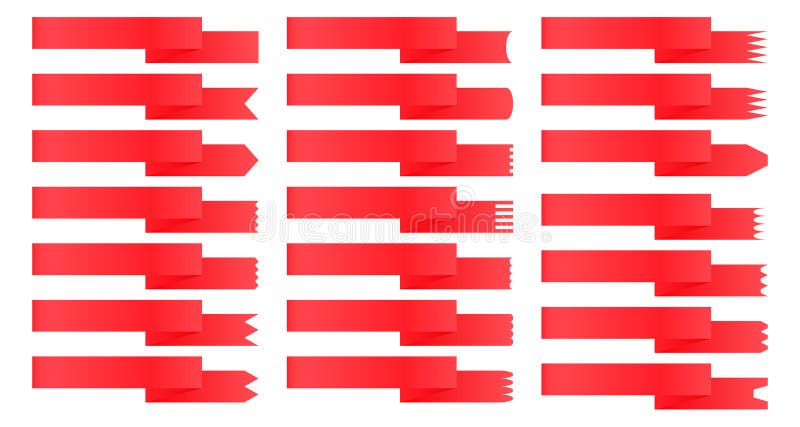 A set of ribbons. stock vector. Illustration of decoration - 64439552