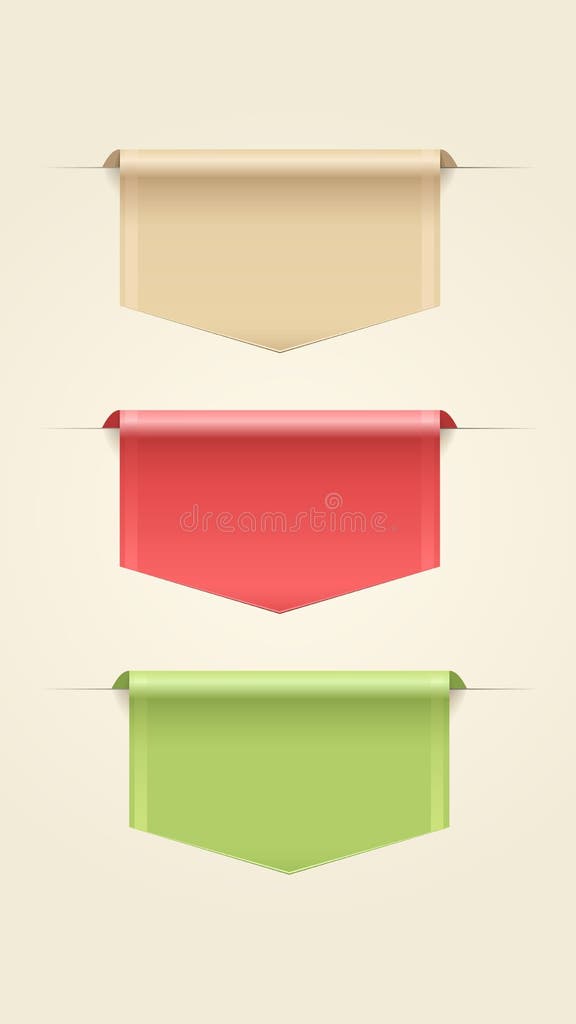 Set of Web Ribbons stock vector. Illustration of paper - 29914609