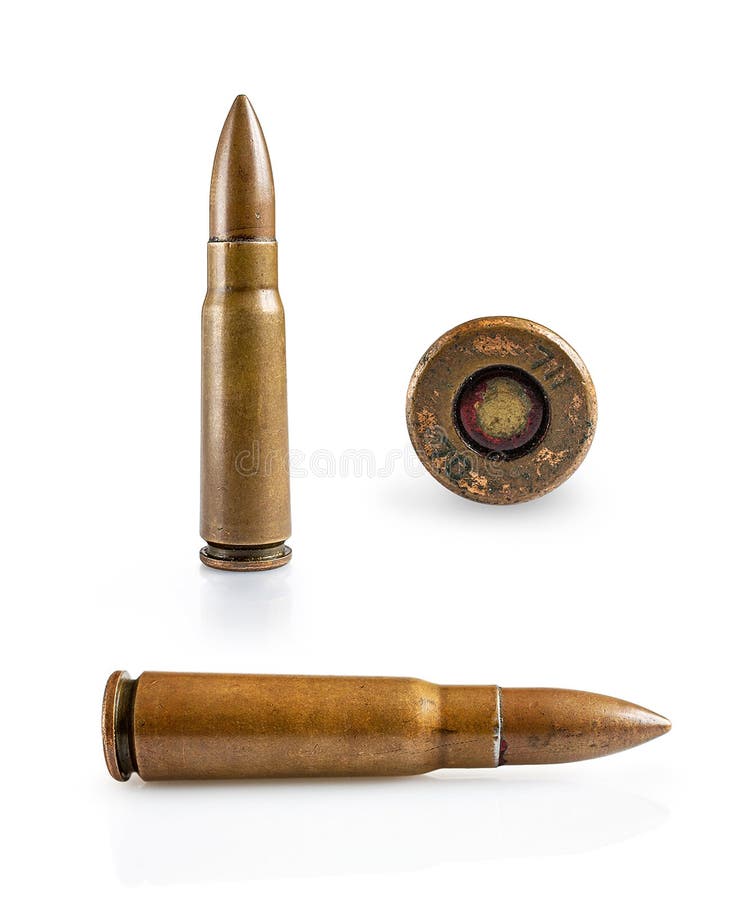 A set of rifle cartridges stock image. Image of ammo - 67966503