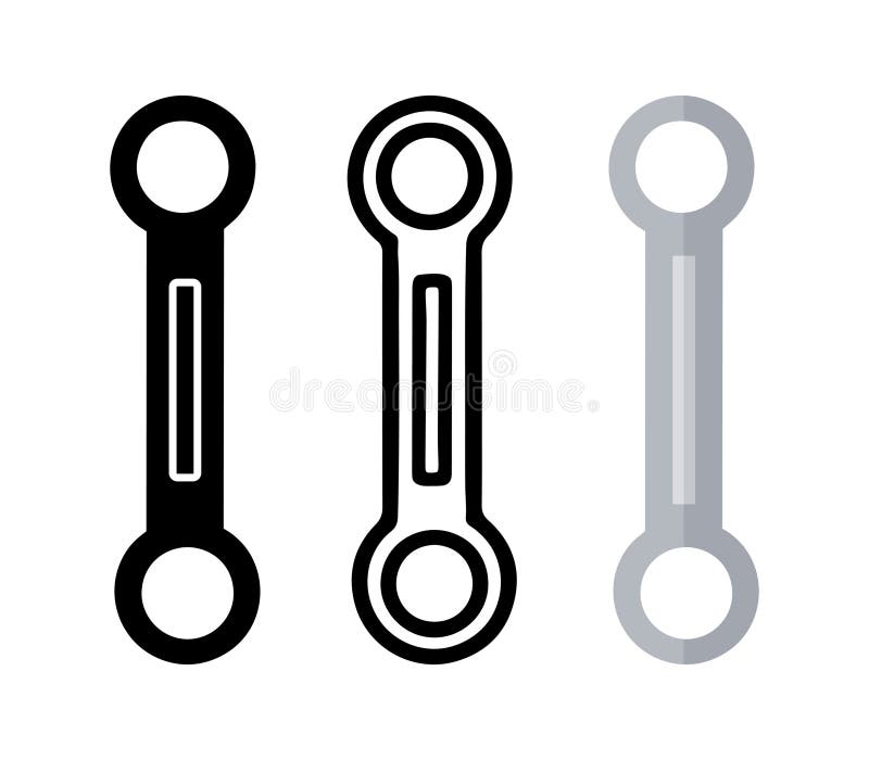 Set of Ring Spanner Cartoon Doodle, Vector, Illustration. Stock Vector ...
