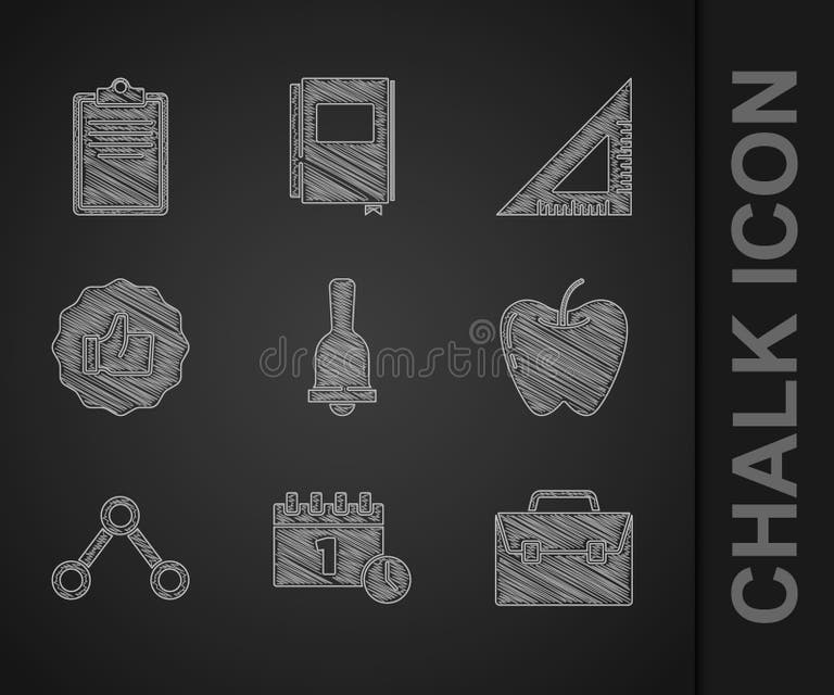 Set Ringing Bell, Calendar First September Date, Briefcase, Apple ...