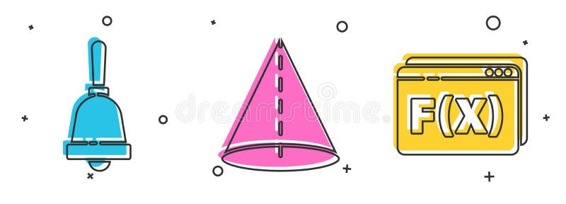 Set Ringing Bell, Geometric Figure Cone and Function Mathematical ... Set Ringing Bell, Geometric Figure Cone and Function Mathematical ...