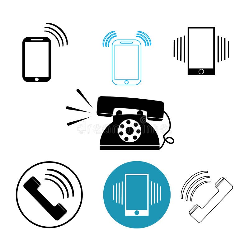 Ringing phone logo vector stock vector. Illustration of hotline - 177874002