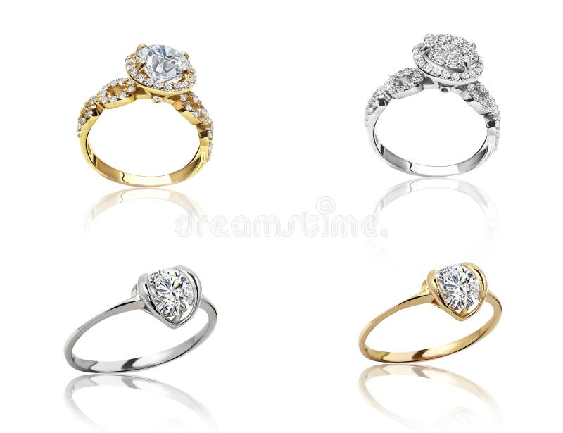 Set of Rings. Best Wedding Engagement Ring Stock Photo - Image of ...