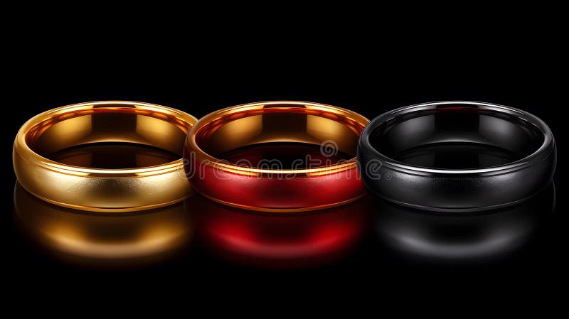Set of Rings, Round Polished Frame Stock Image - Image of shape ...