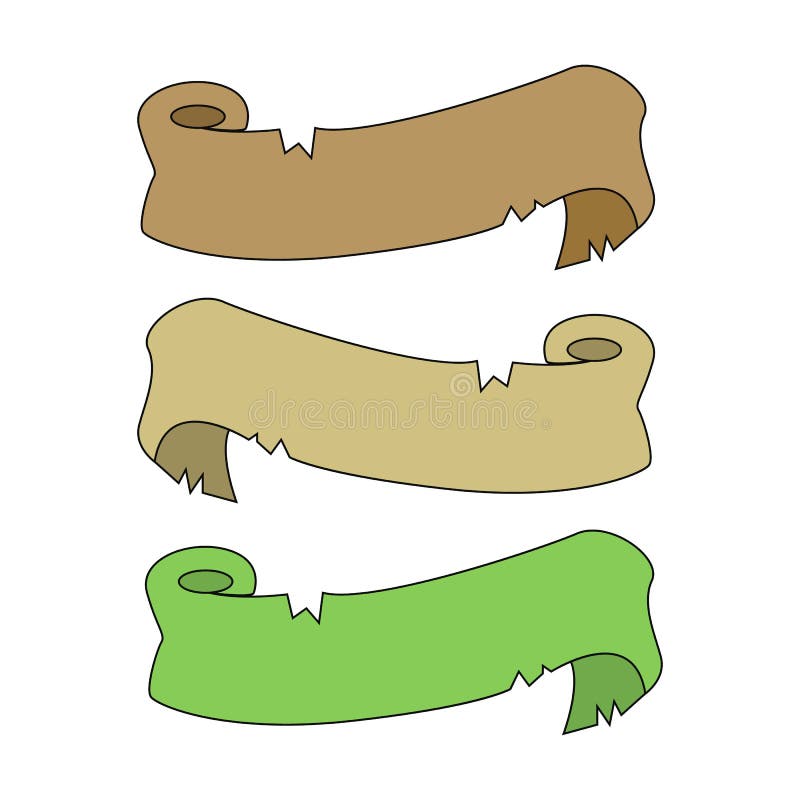 Set of Ripped Ribbons stock illustration. Illustration of ribbons ...