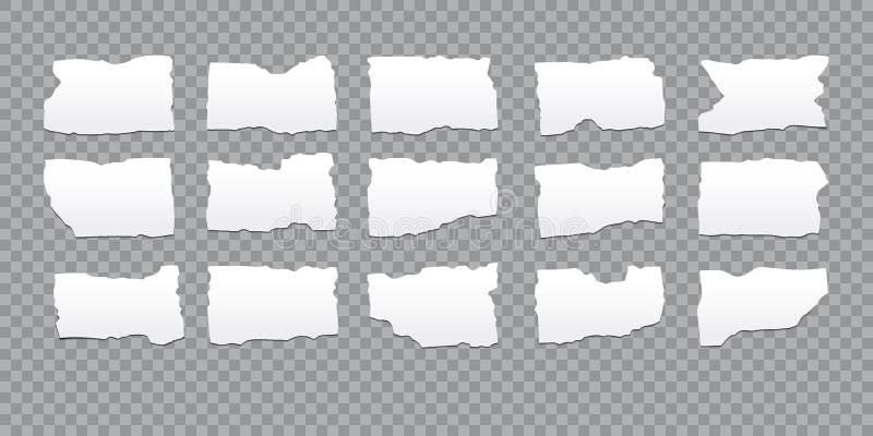 Set of Ripped, Torn Papers. Vector Illustration. Stock Vector ...