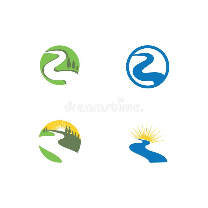 Set River Vector Icon Illustration Stock Vector - Illustration of cove ...