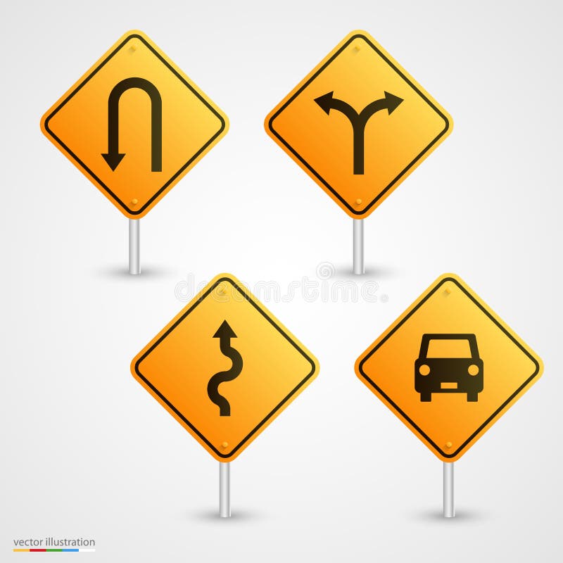 Set road sign stock vector. Illustration of direction - 49456233