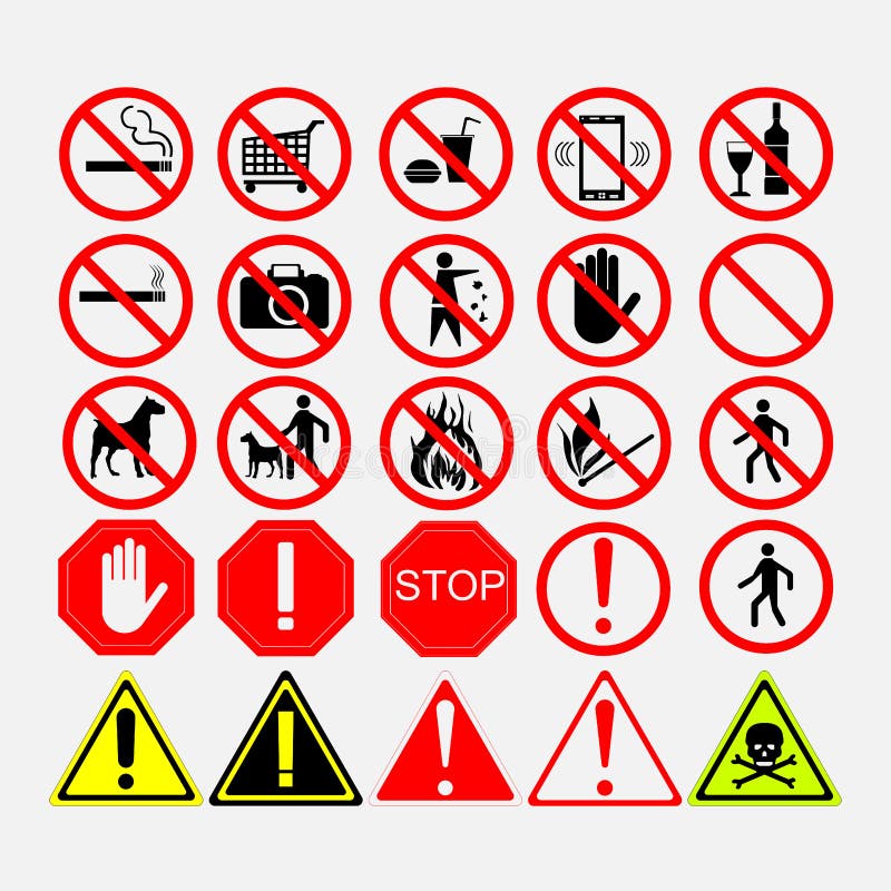 European Warning Signs Stock Illustrations – 293 European Warning Signs ...