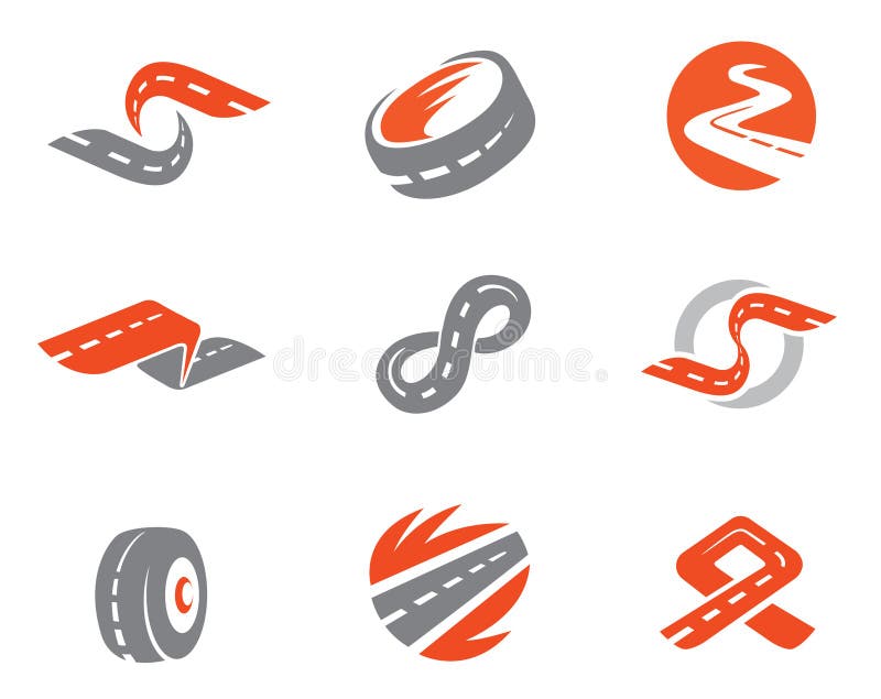 Road Symbols and Pictograms Stock Vector - Illustration of roadside ...