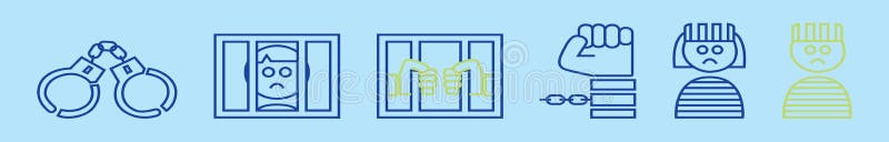 Set of Robber Cartoon Icon Design Template with Various Models. Vector ...