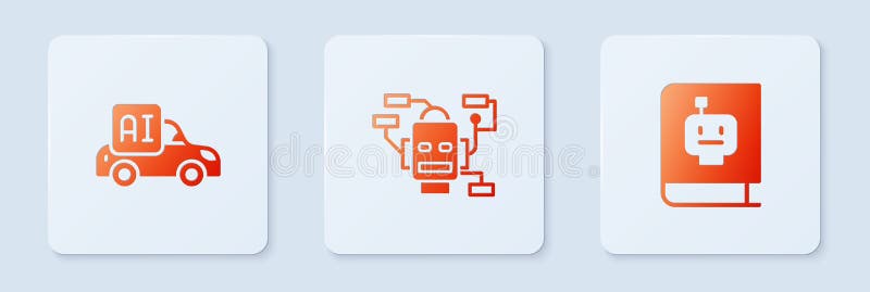 Set Robot, Autonomous Smart Car and User Manual. White Square Button ...