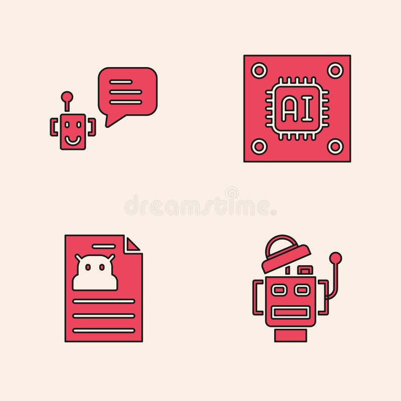 Set Robot, Bot, Processor with Microcircuits CPU and Technical ... Set Robot, Bot, Processor with Microcircuits CPU and Technical ...