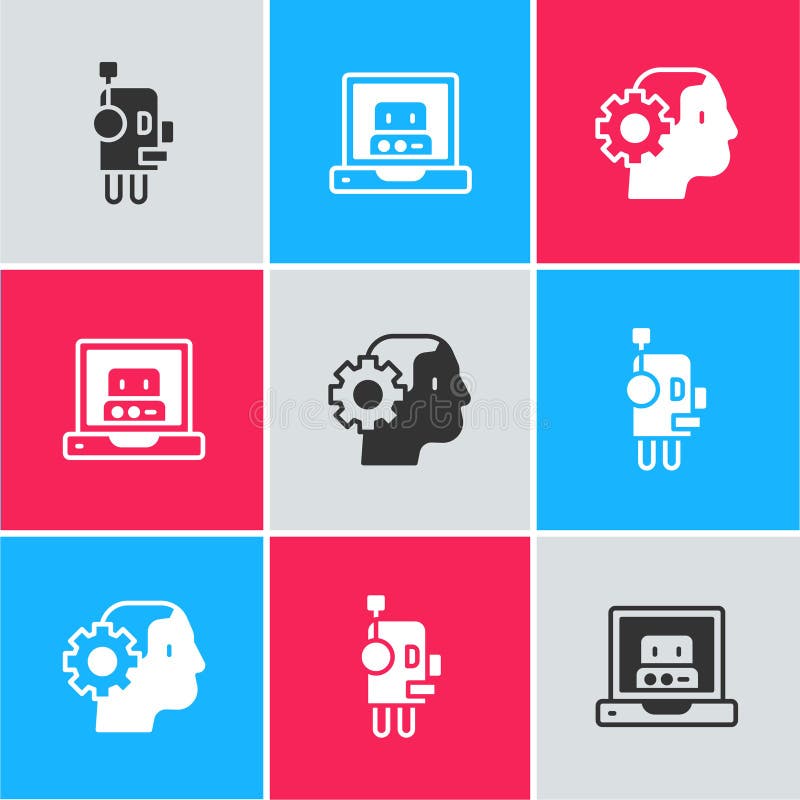 Set Robot, Creating Robot and Humanoid Icon. Vector Stock Vector ... Set Robot, Creating Robot and Humanoid Icon. Vector Stock Vector ...