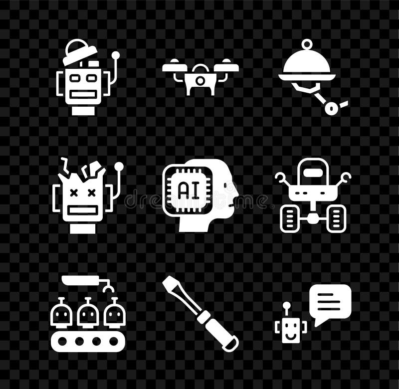 Set Robot, Drone, Waiter Robot, Industrial Production of Robots ... Set Robot, Drone, Waiter Robot, Industrial Production of Robots ...