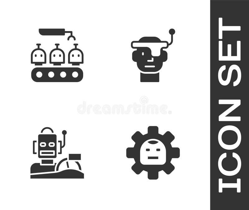 Set Robot, Industrial Production of Robots, Humanoid Driving Car and ...