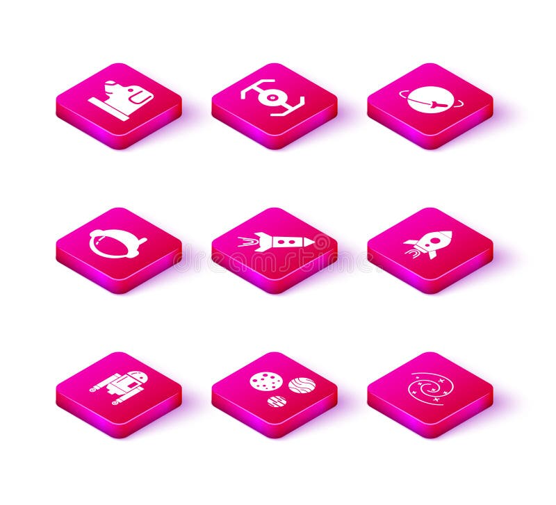 Cosmic Icon Set of Planets Solar System Stock Vector - Illustration of ...