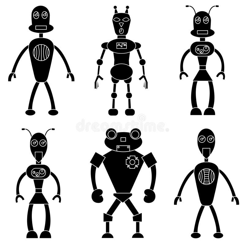 Simple Robots Stock Illustrations – 749 Simple Robots Stock ...