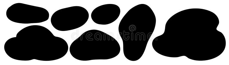 Set of Rock Silhouette. Stone Silhouette Collection. Elements Isolated ...