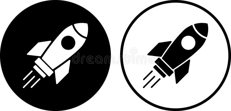 Set of Rocket Icons As a Symbols of Startup or Launch Modern Creative ...