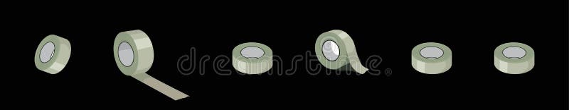 Set of Roll Ribbon. Cartoon Icon Design Template with Various Models ...