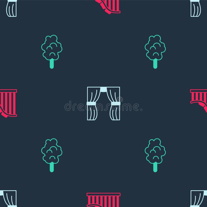 Set Roller Coaster, Circus Curtain Raises and Cotton Candy on Seamless ...