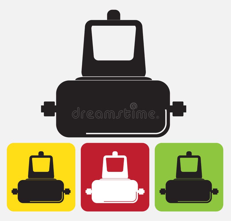 Set of Roller Road Tractor Vector Stock Illustration - Illustration of ...