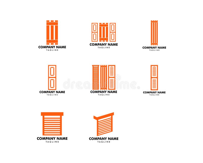 Roller Shutter Door Logo Icon Template Stock Vector - Illustration of ...