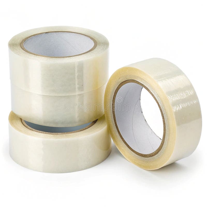 Rolls of Regular Adhesive Tape Isolated on White Background Stock ...