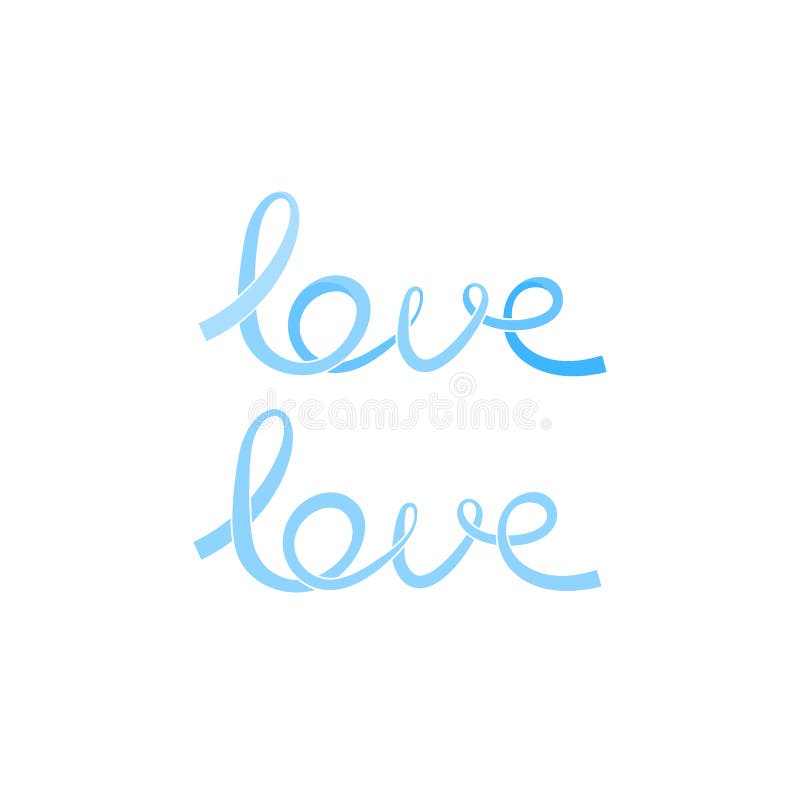 Blue pastel love ribbons stock vector. Illustration of graphic - 103014157