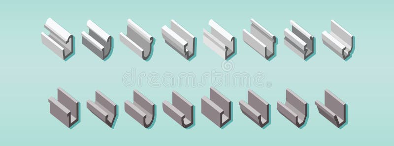 Set of Roof Gutter or Rain Gutter and Drainage. Cartoon Icon Design ...