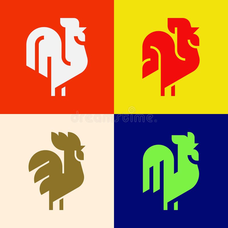Set of Rooster, Rooster Logo Stock Vector - Illustration of farm, logo ...
