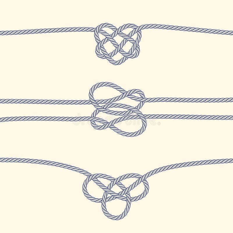 Set of rope borders stock vector. Illustration of cordage - 52244417
