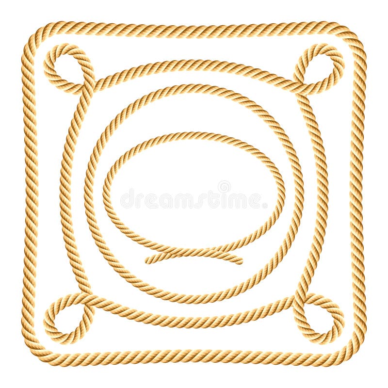 Set of rope elements stock vector. Illustration of lash - 13816747