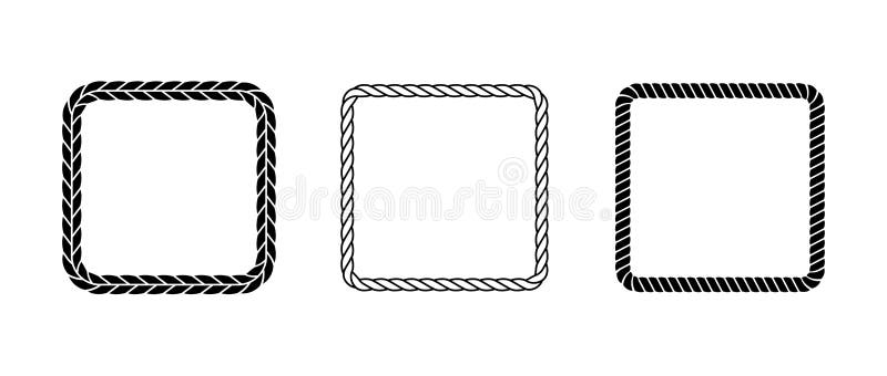 Rectangular Rope Loop Pack Stock Illustrations – 9 Rectangular Rope ...