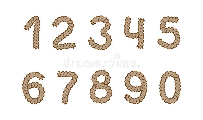 Rope Numbers Stock Illustrations – 505 Rope Numbers Stock Illustrations ...