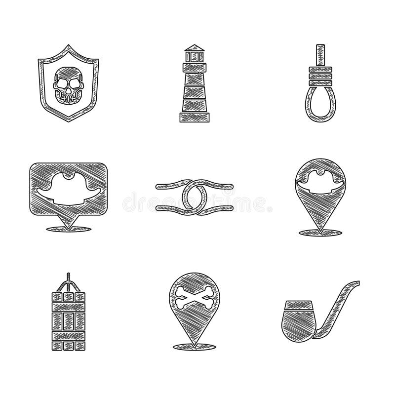 Set Rope Tied in a Knot, Location Pirate, Smoking Pipe, Dynamite Bomb ... Set Rope Tied in a Knot, Location Pirate, Smoking Pipe, Dynamite Bomb ...