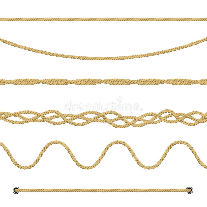 Set Of Ropes 2 Stock Vector Illustration Of Connection 135190283