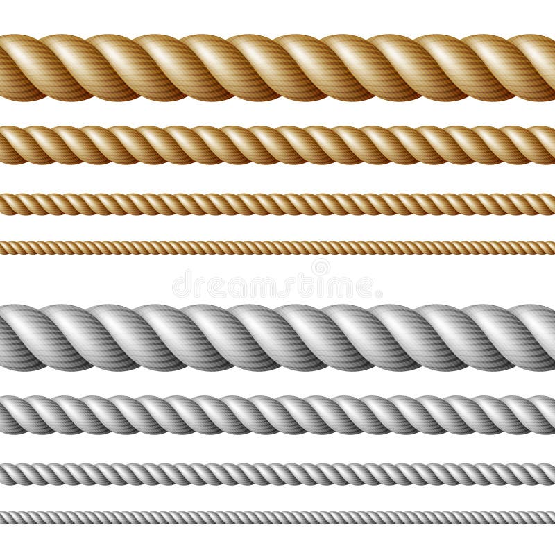 Set of ropes stock vector. Illustration of reliable, natural - 41335042