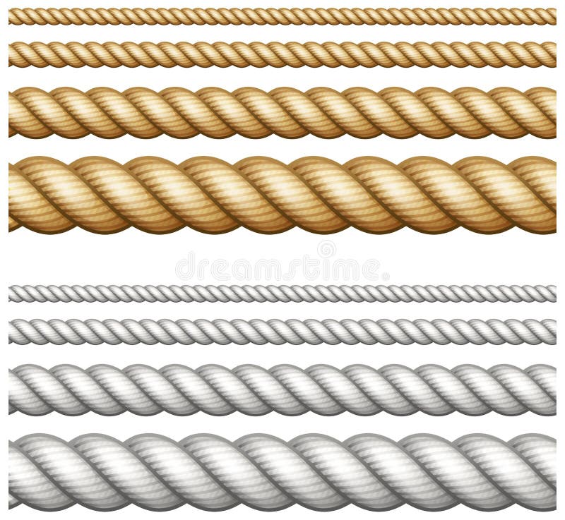 Rope. Seamless Illustration. Stock Vector - Illustration of cable ...