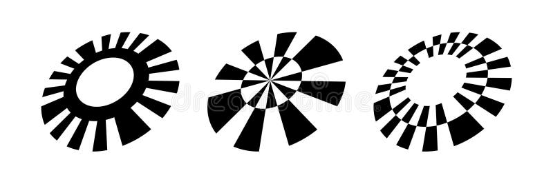 Set of Rotating Elements for Logo Design. Abstract Circle Icons Stock ...