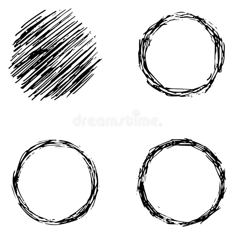 Set of Roughly Made Circle Elements, Hand Drawn, Black Stock ... Set of Roughly Made Circle Elements, Hand Drawn, Black Stock ...