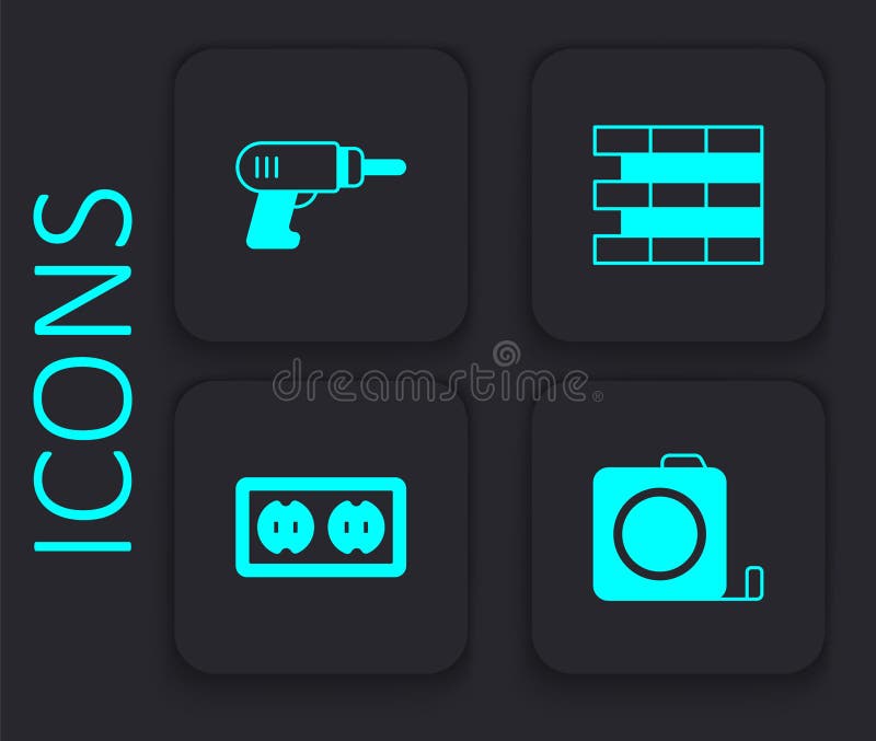 Set Roulette Construction, Electric Drill Machine, Bricks and ...