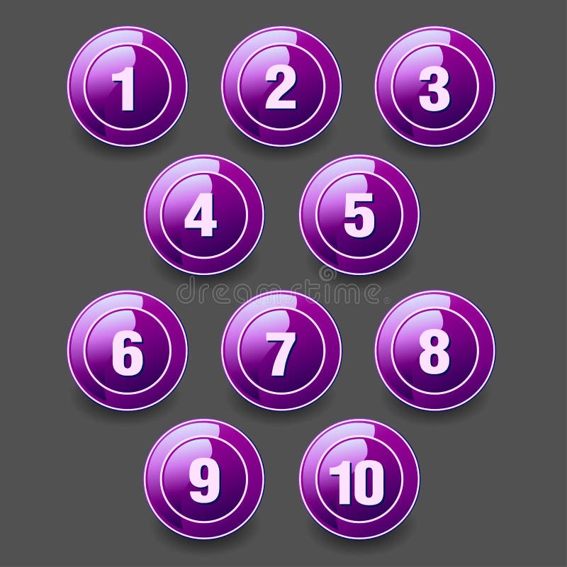 Set of round buttons stock vector. Illustration of call - 39691195