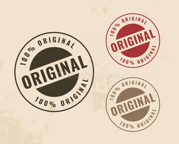 Set of Round Certified Original Seal Design Stock Vector - Illustration ...