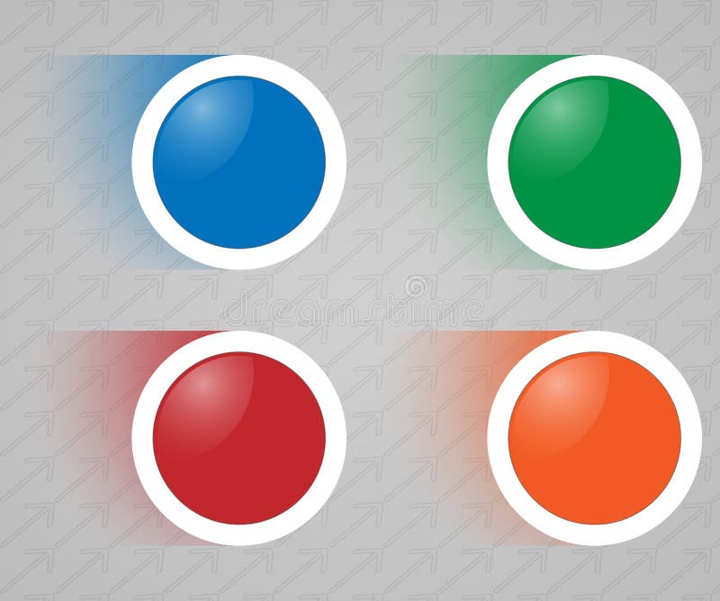 Set of Transparent Buttons with White Inserts. Stock Vector ...