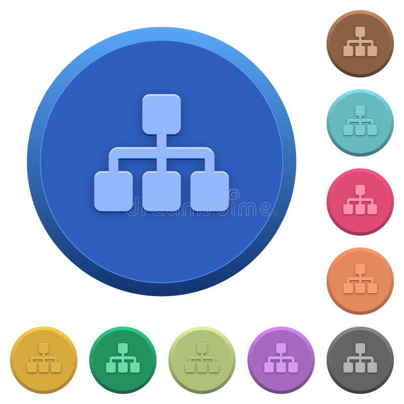 Embossed network buttons stock vector. Illustration of edge - 186301030